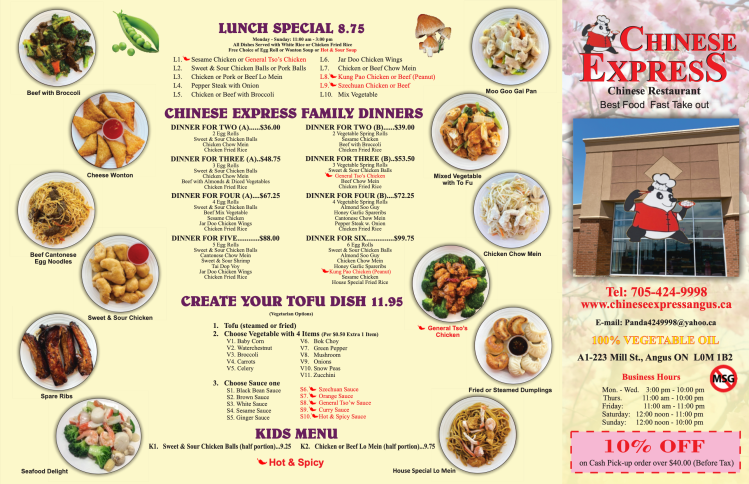 Menu – Chinese Express Angus